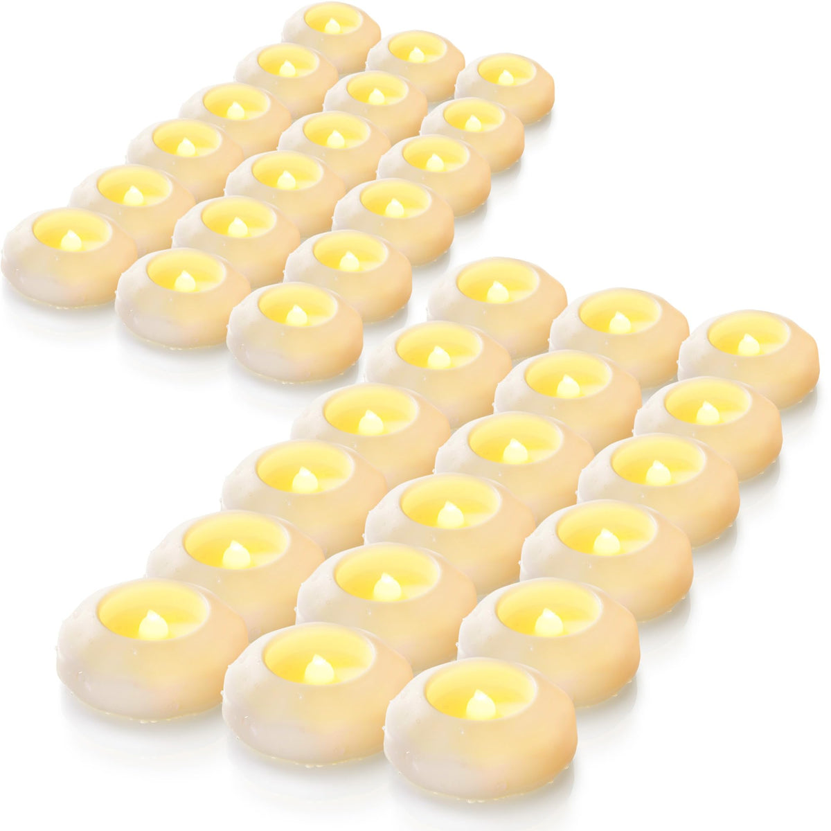Homemory 100+ Hour Flameless Led Floating Candles, 3” Plastic Battery