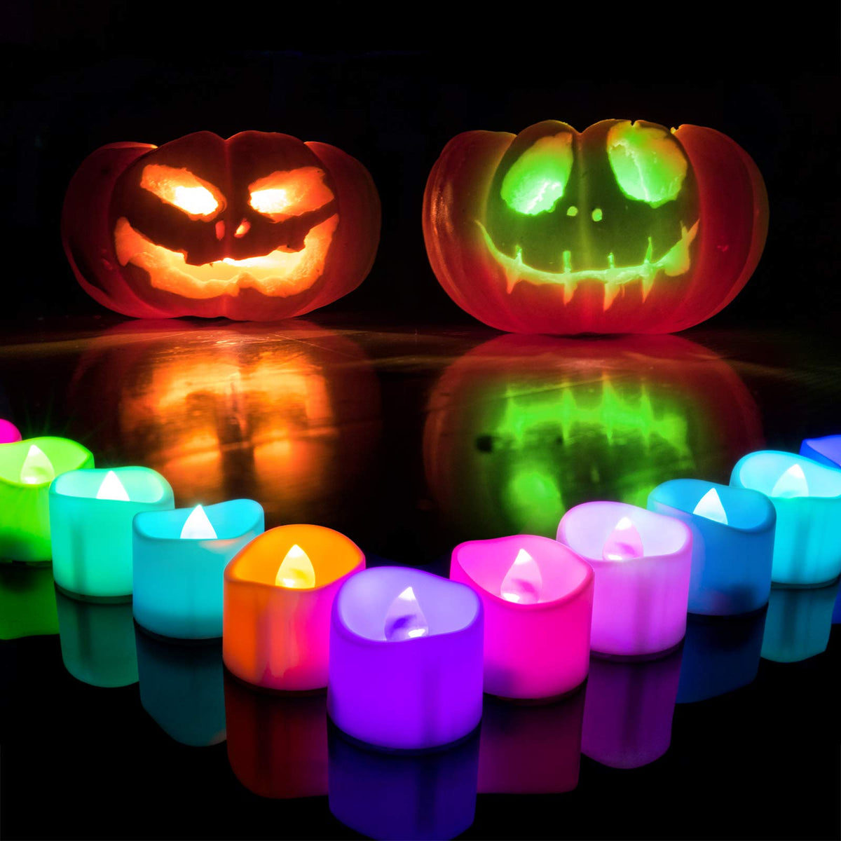 Homemory 7 Colors Changing Electric Flameless LED Tea Light Candles