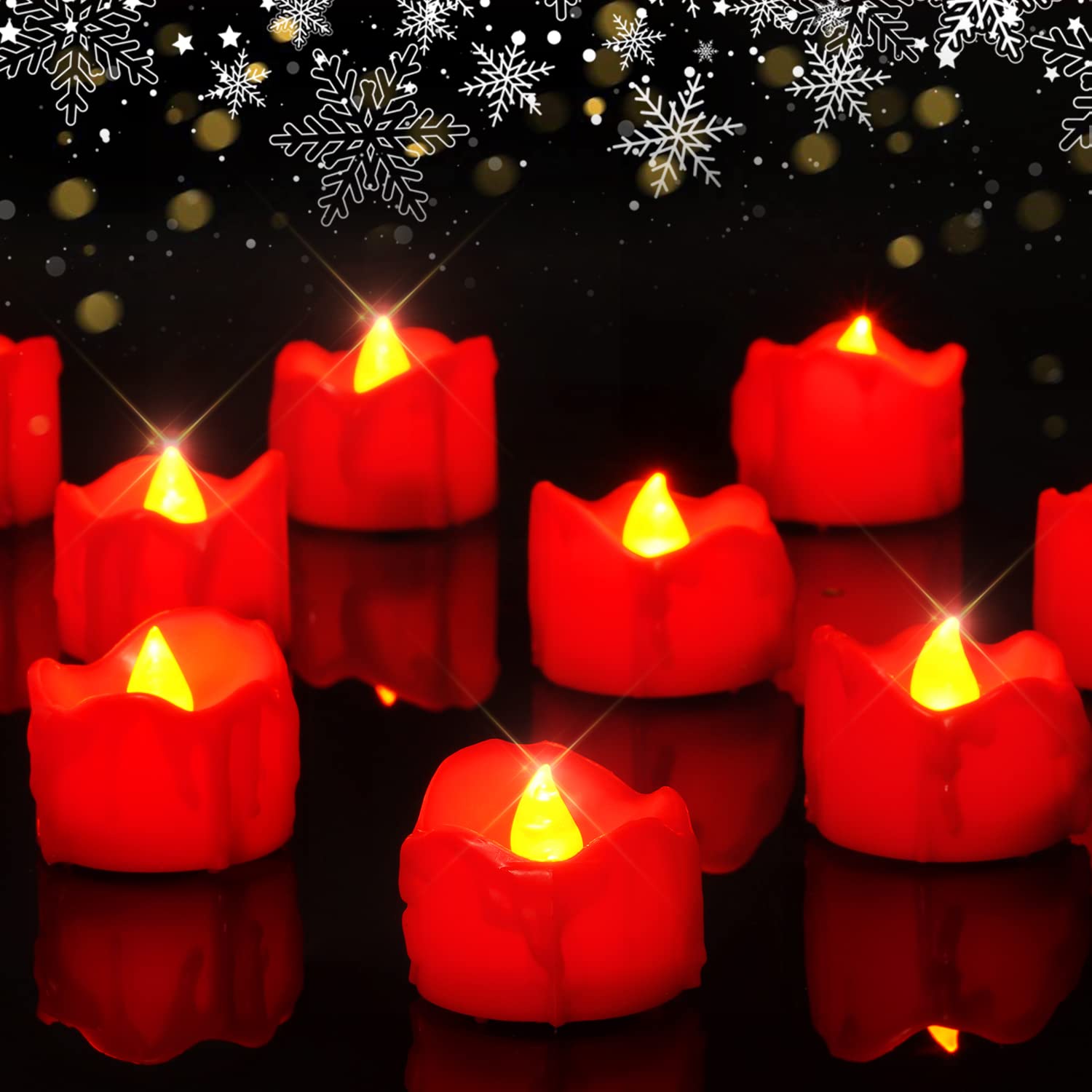 LED Tea Lights | Flameless Candles | Battery operated Tea Lights with ...